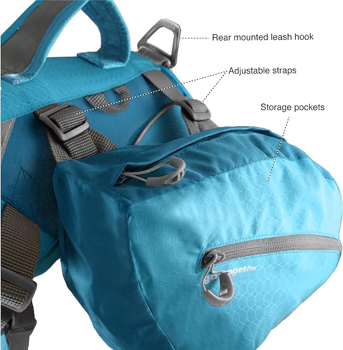 Kurgo Baxter Dog Backpack, Coastal Blue - Sultan’s German Shepherd’s
